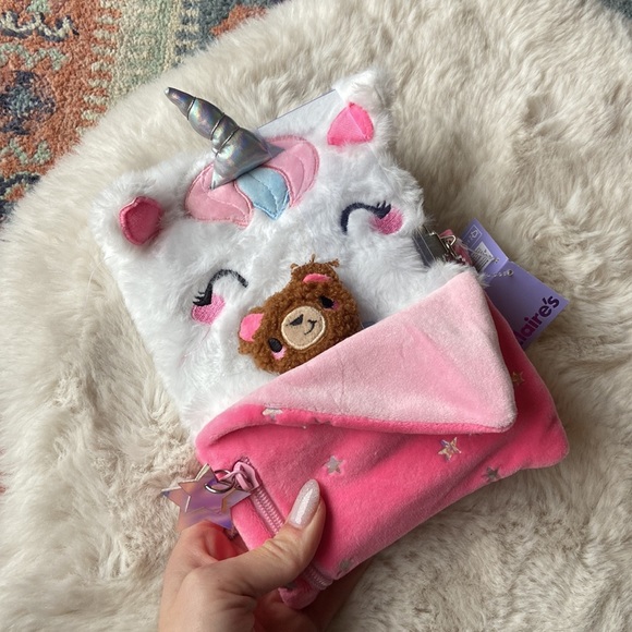 Claire's | Toys | Claires Plush Unicorn Diary Sleeping Bag Teddy Bear ...